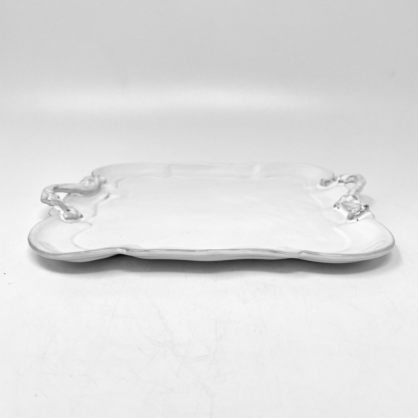 White ceramic Apolline platter | CARRON Paris