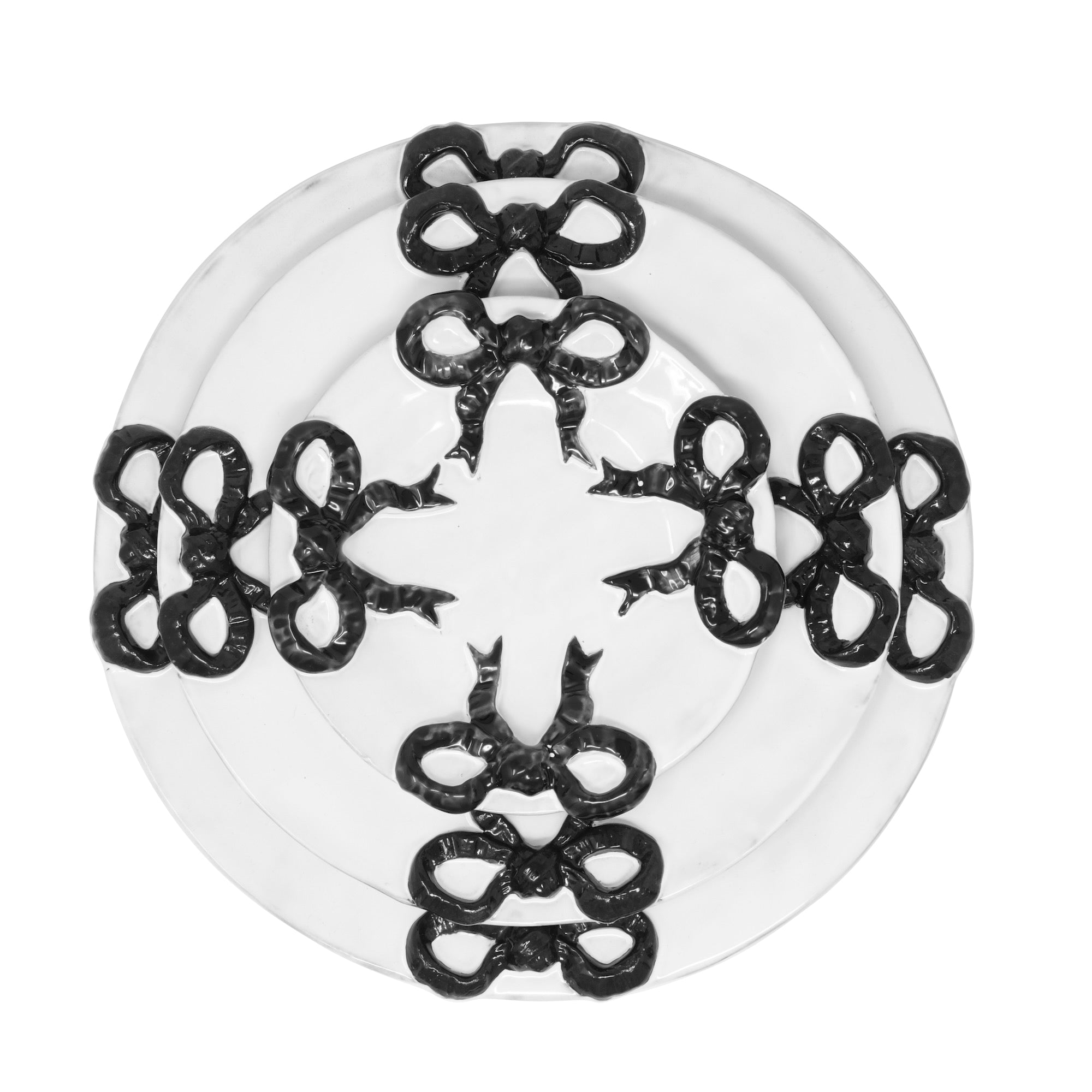 Marie-Antoinette black ribbon plate | Handmade French ceramic plate ...